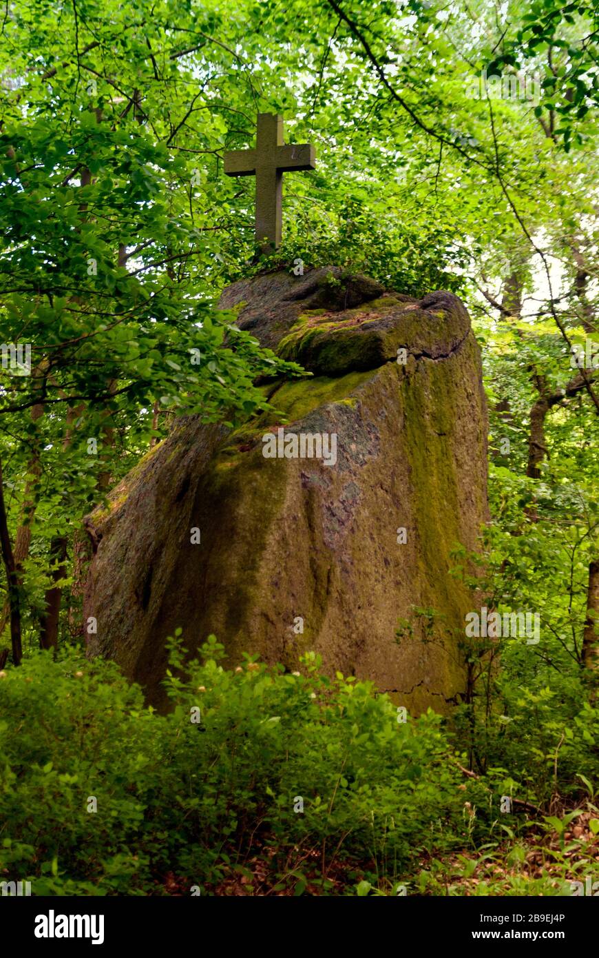 Cemetery in a Forest in Germany Stock Photo - Alamy