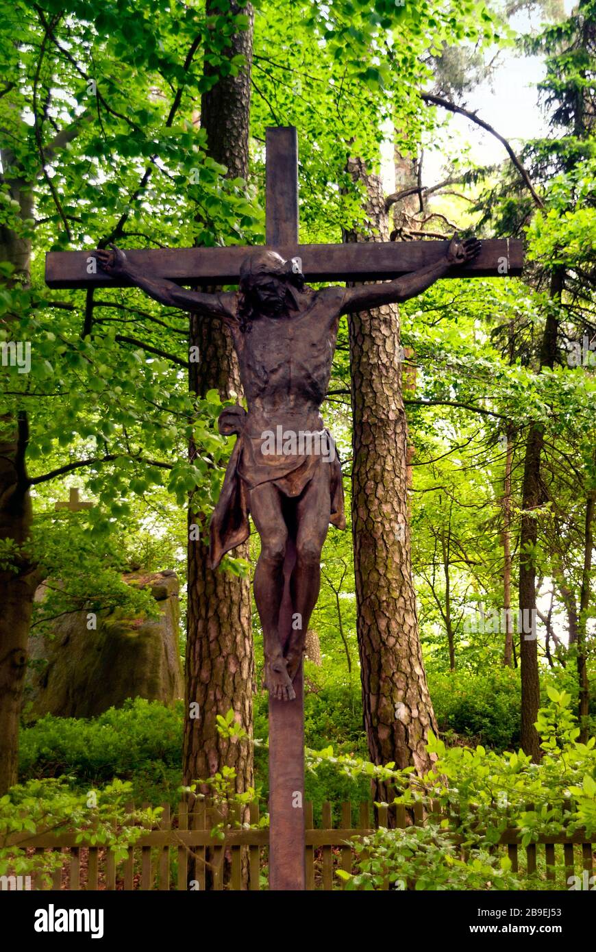 Cemetery in a Forest in Germany Stock Photo - Alamy