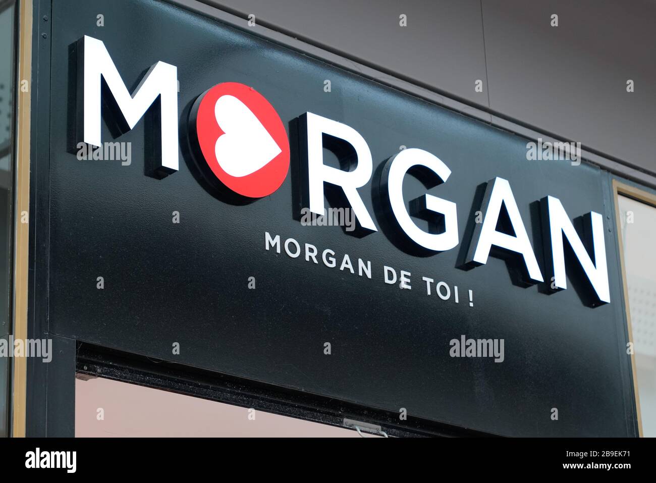 Bordeaux , Aquitaine / France - 10 17 2019 : shop retail logo Morgan ...