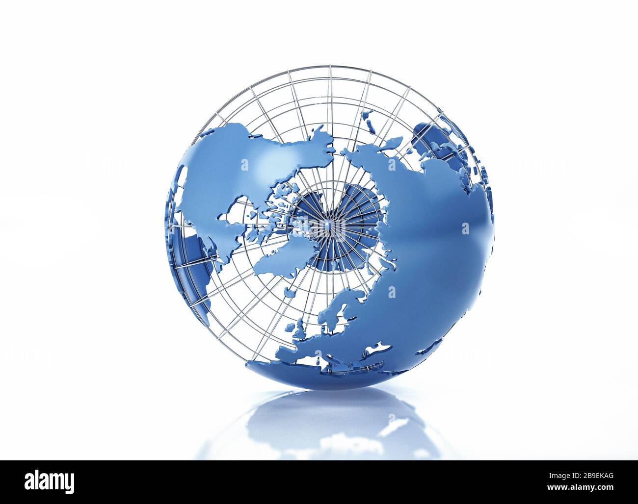 Earth globe north pole view hi-res stock photography and images - Alamy
