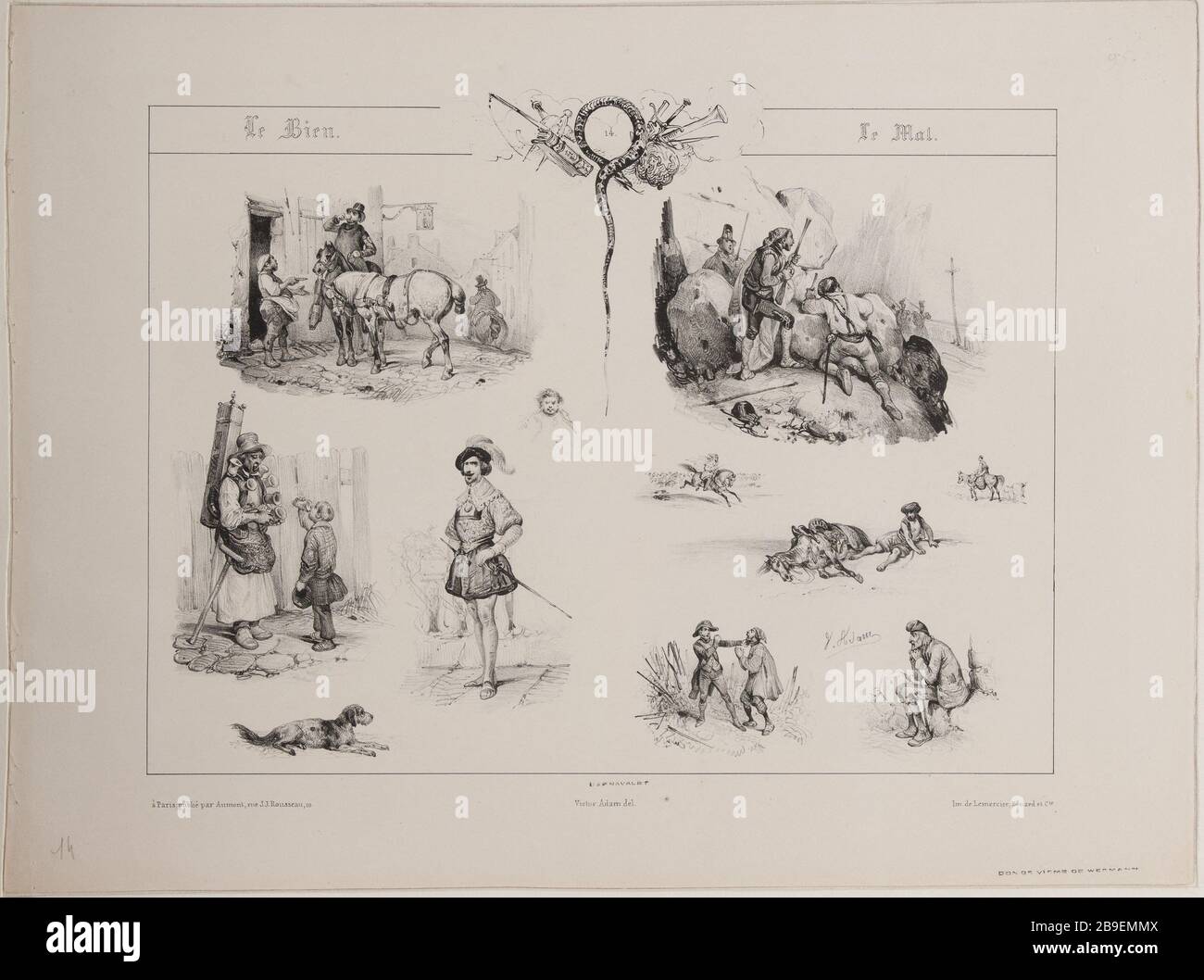 Album Good and Evil (pl.14) Jean-Victor Adam, dit Victor Adam (1801 ...