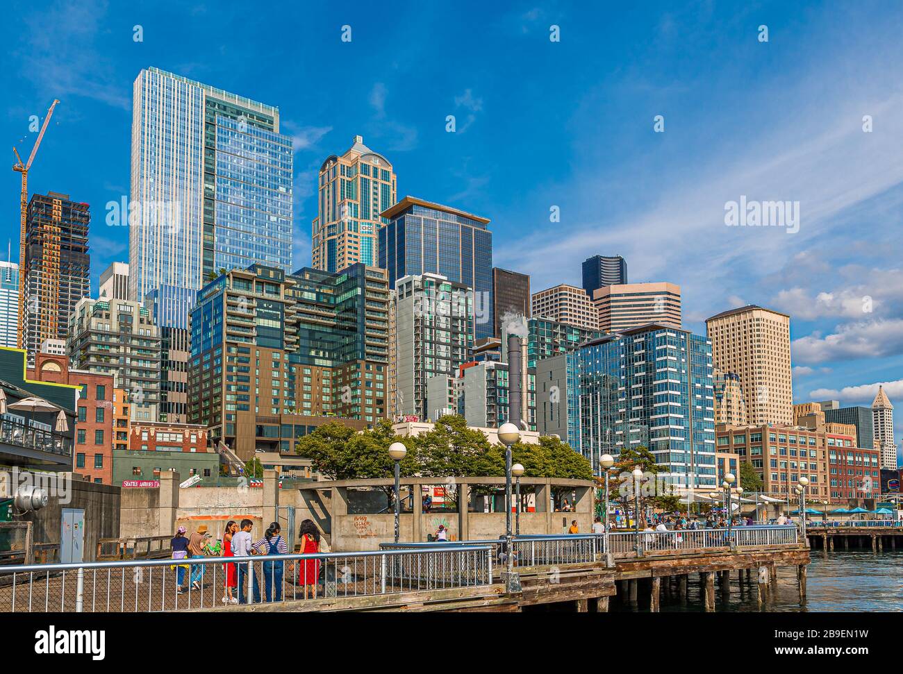 Seattle Skyline from Waterfront Stock Photo - Alamy