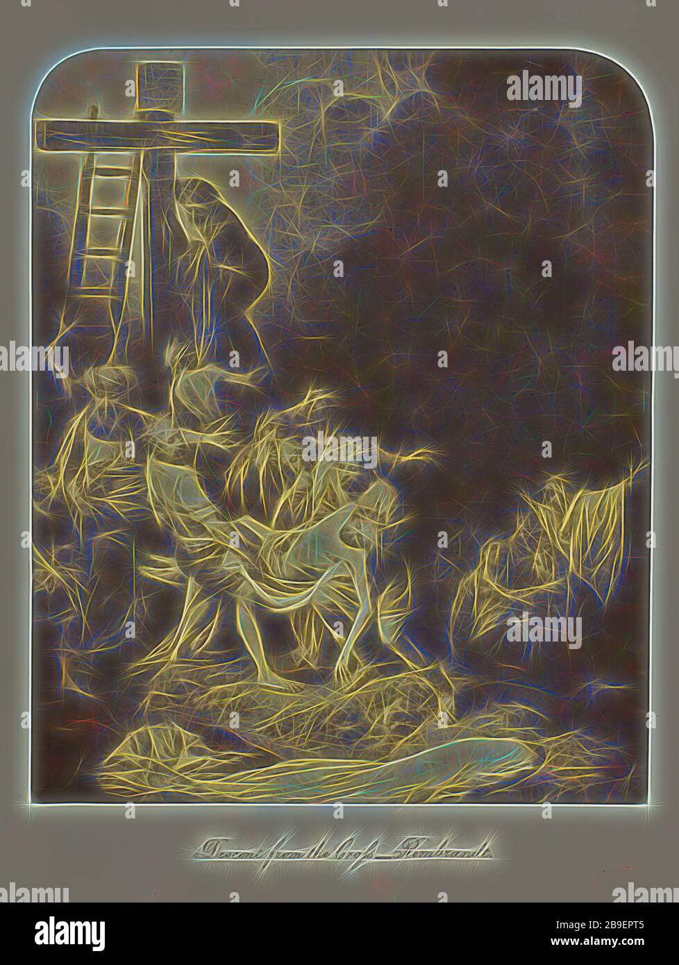 Descent from the Cross- Rembrandt, Attributed to John Dixon Piper ...