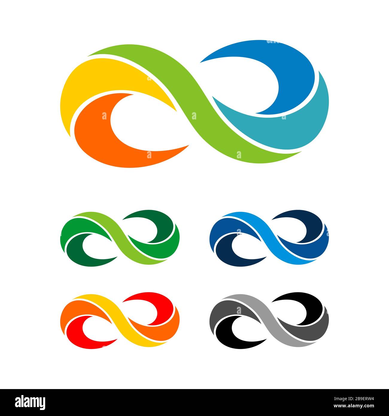 Colorful Infinity Shape Logo Template Illustration Design. Vector EPS ...