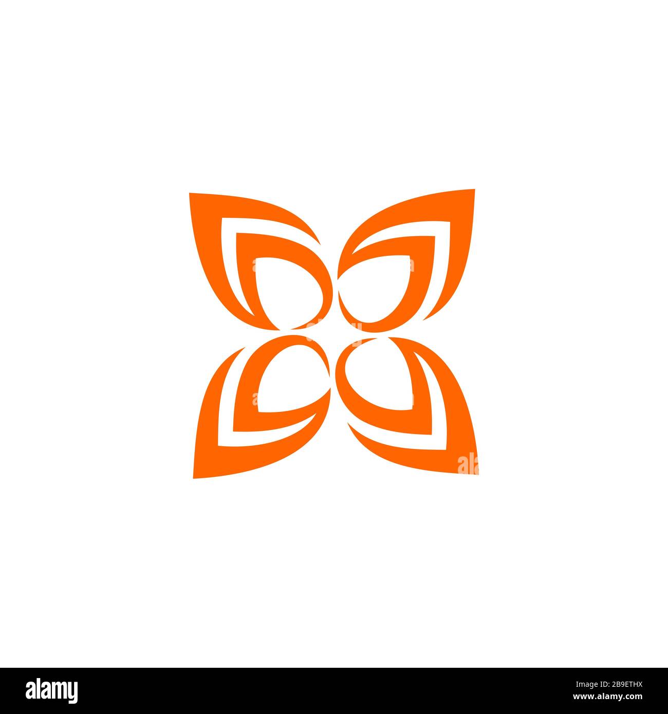 Orange Ornament Flower Logo Template Illustration Design. Vector EPS 10 ...