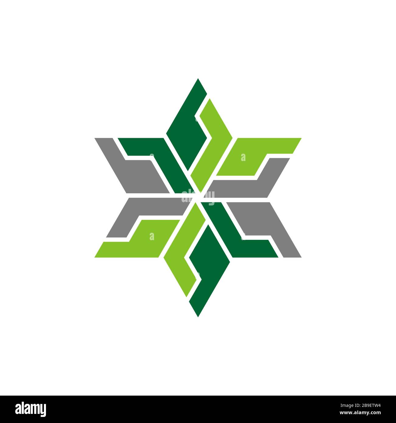 Green six Star Logo Template Illustration Design. Vector EPS 10 Stock ...