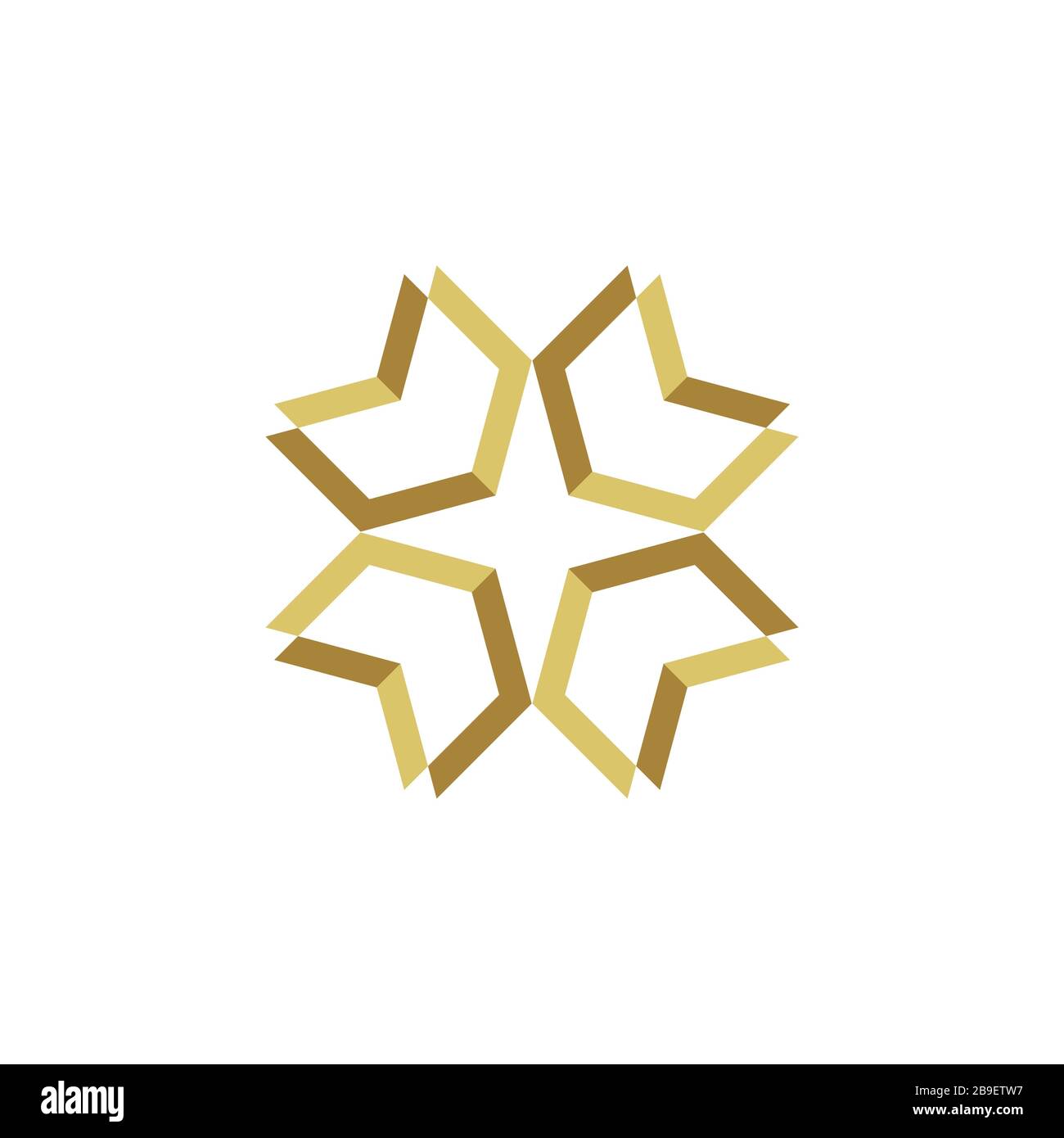 Gold Star Flower Logo Template Illustration Design. Vector EPS 10 Stock ...