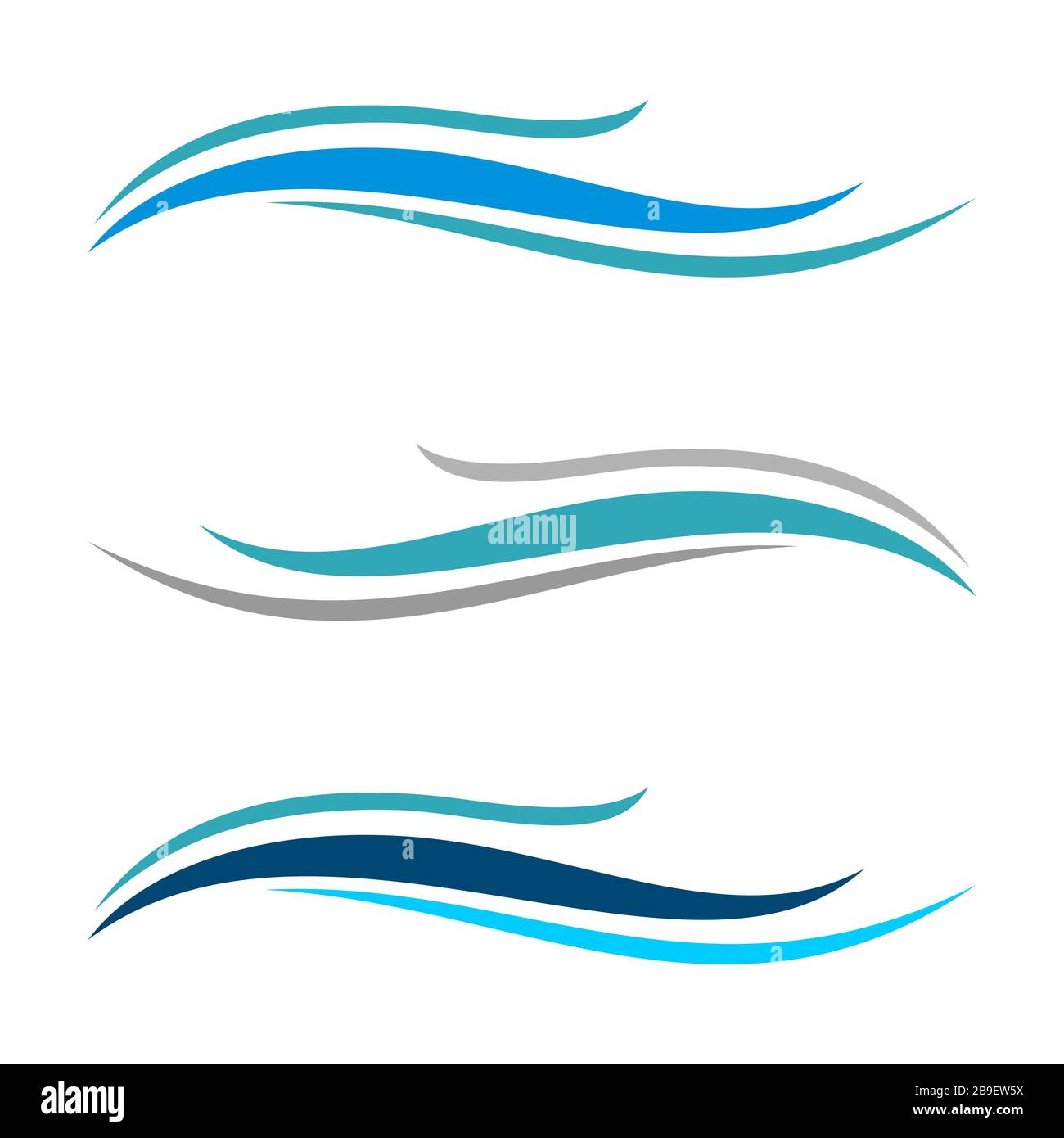 Blue Wave Swoosh Logo Template Illustration Design. Vector EPS 10 Stock ...