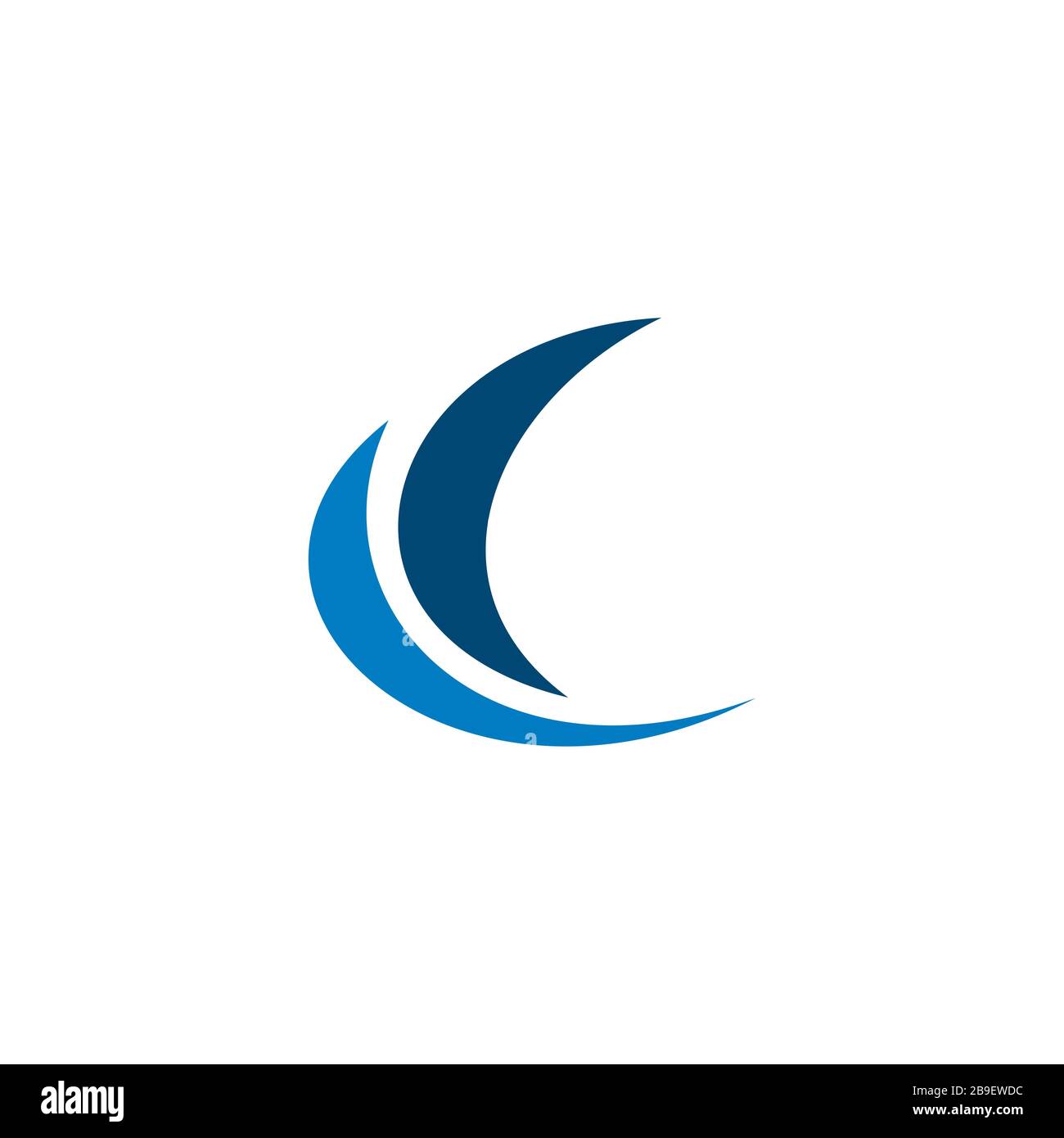 Blue Wave Swoosh Logo Illustration Design. Vector EPS 10 Stock Photo ...