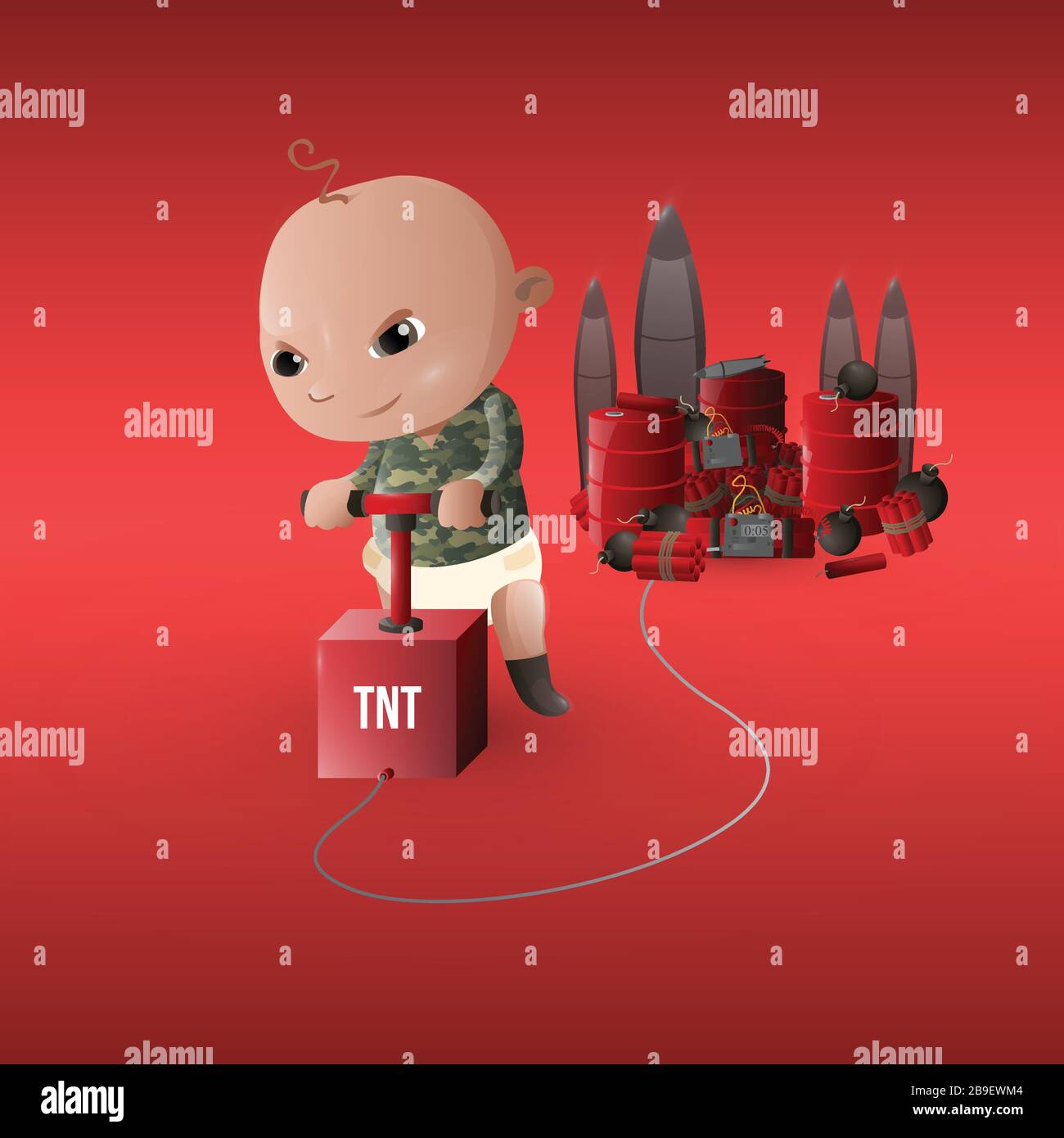 Baby boom cartoon hi-res stock photography and images - Alamy