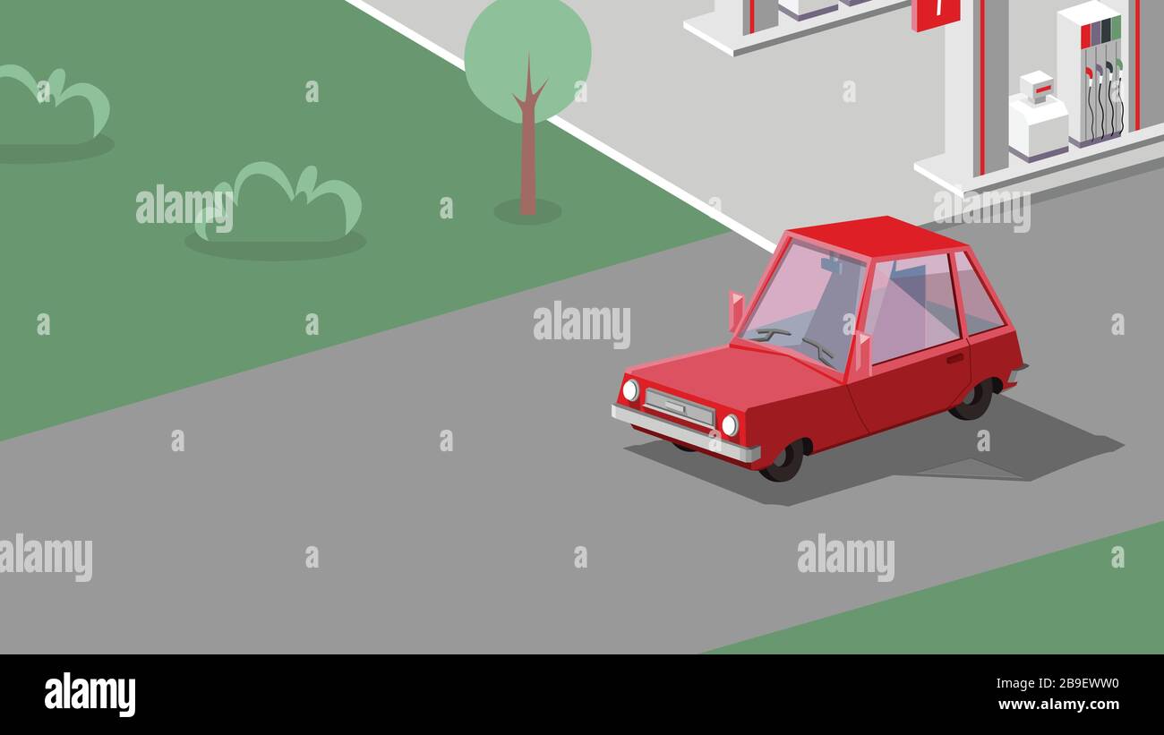 a car driving in city illustration vector illustration Stock Vector ...