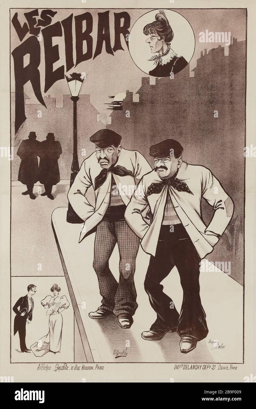 THE REIBAR Benjamin Rabier/E. Grofils. "Les Reibar". Lithographie. 1880 ...