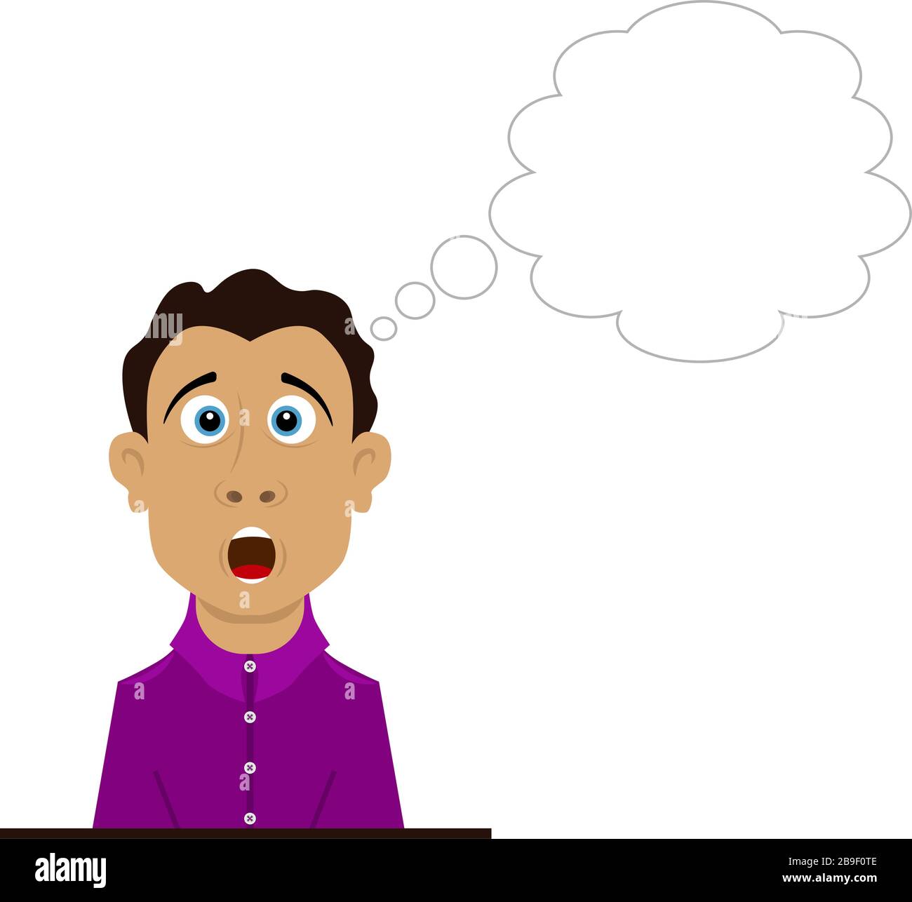 An unexpectedly surprised man. Vector illustration on the theme of ...