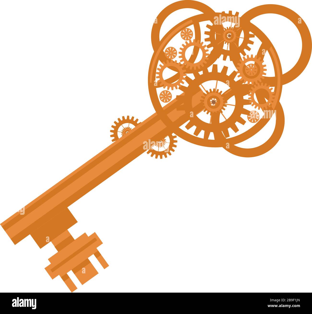 Steampunk ancient key. Decorative element decoration in the steampunk ...