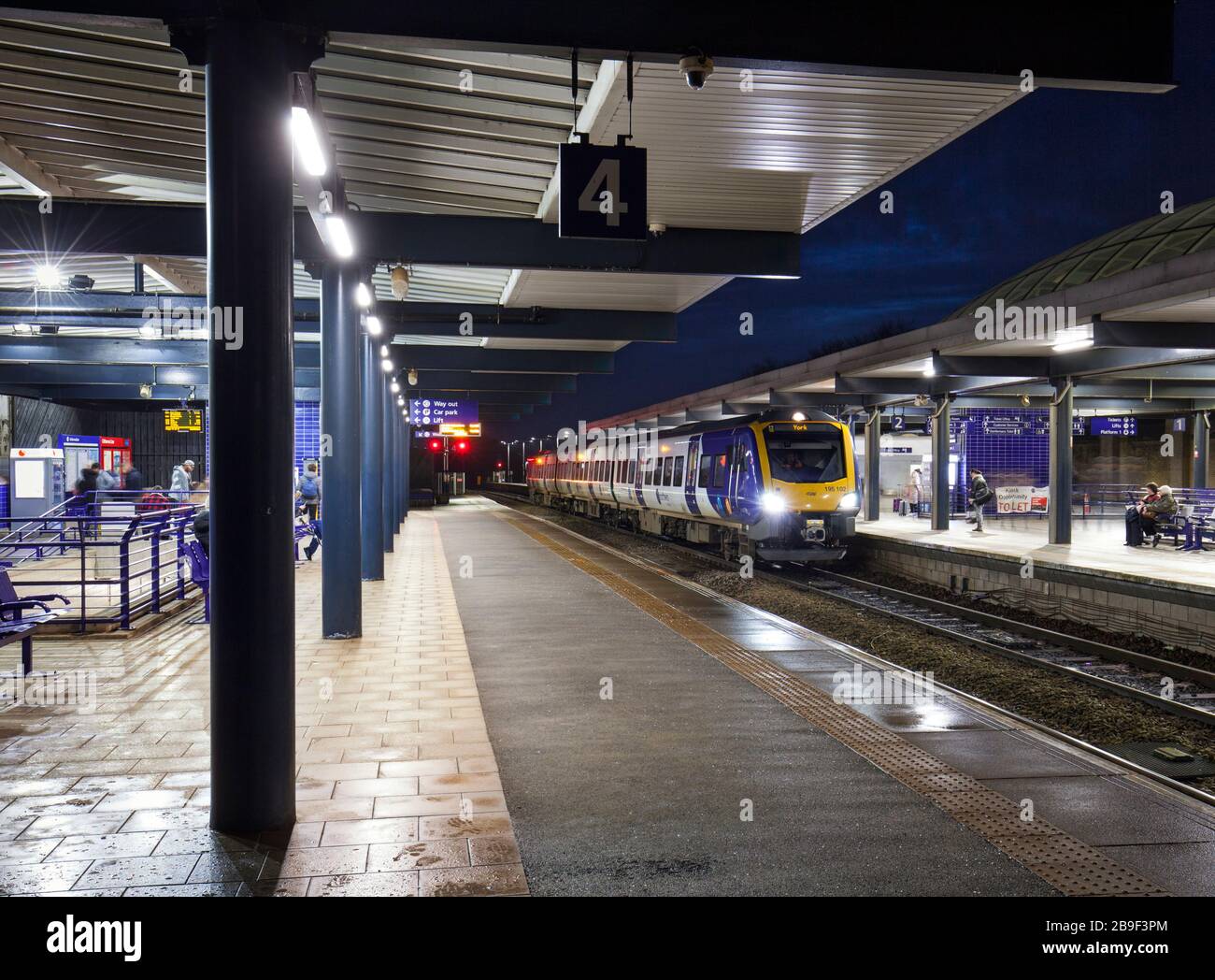 Northern Rail class 195 195102 calling at Blackburn railway station at ...