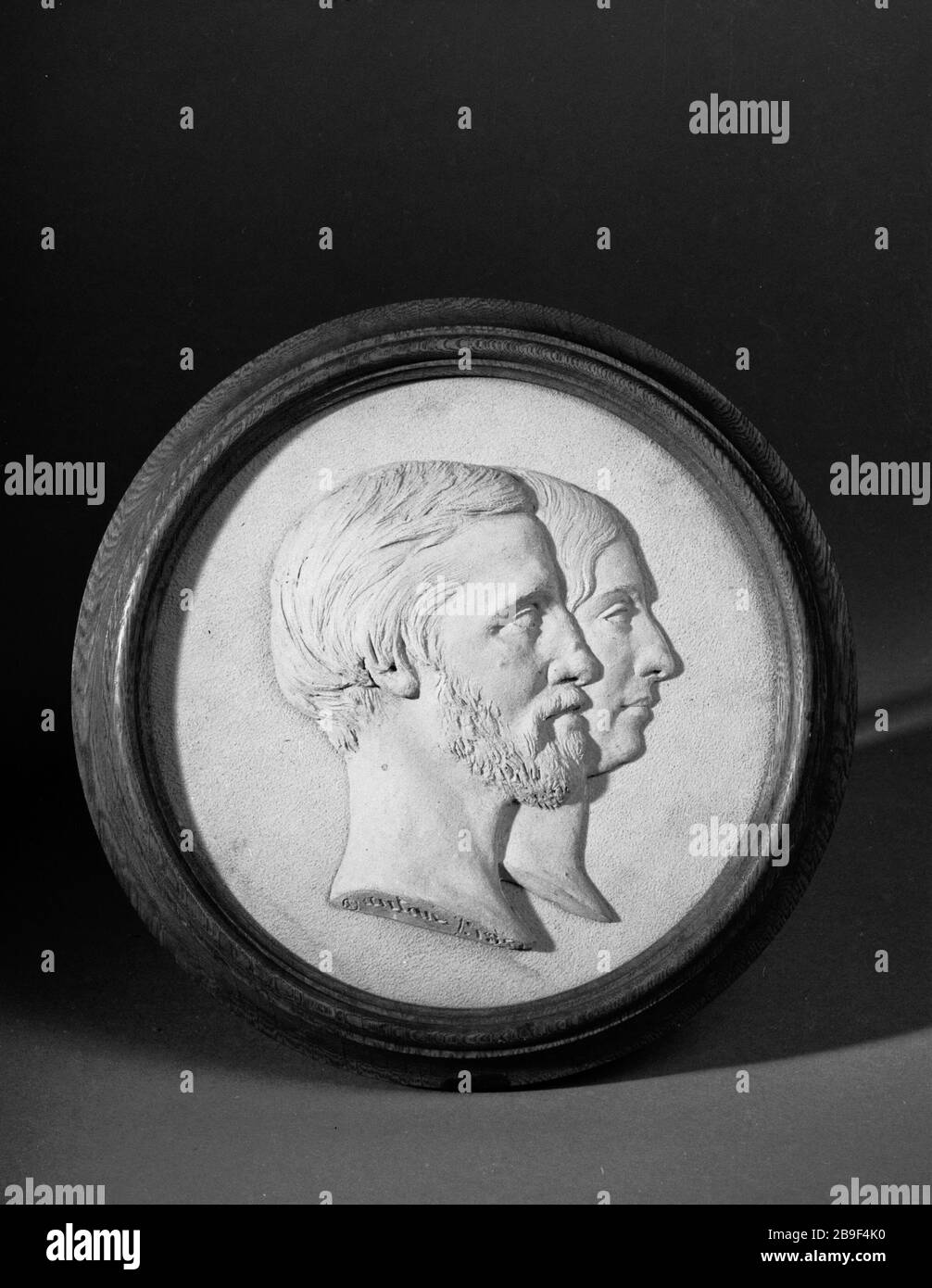 PROFILES OF SCULPTOR PIERRE JULES MENE (1810-1880) AND HIS WIFE Jean ...
