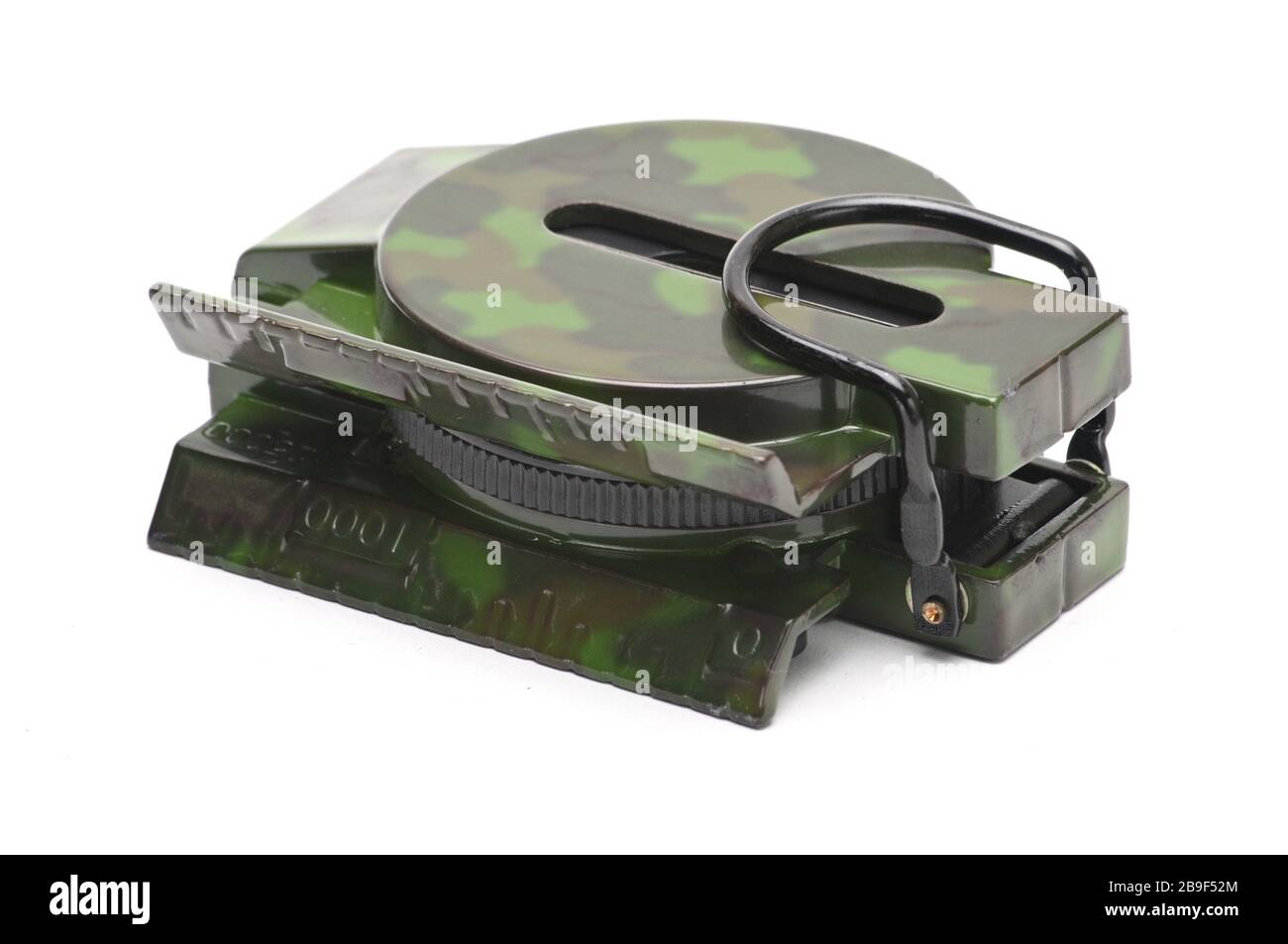 Army style compass for navigation on an isolated white background Stock ...