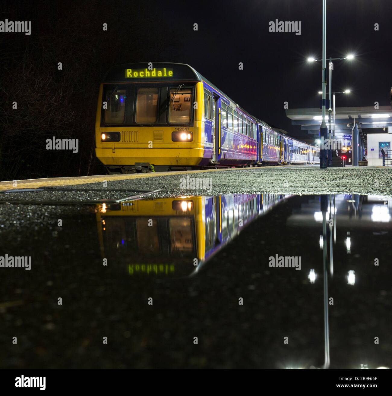 Northern Rail class 142 pacer train at Blackburn railway station ...