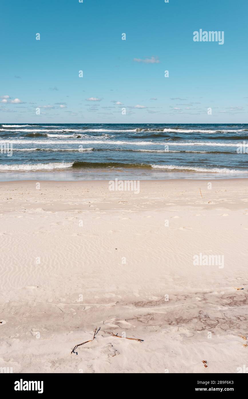 Spring landscape on the beach at noon Stock Photo - Alamy