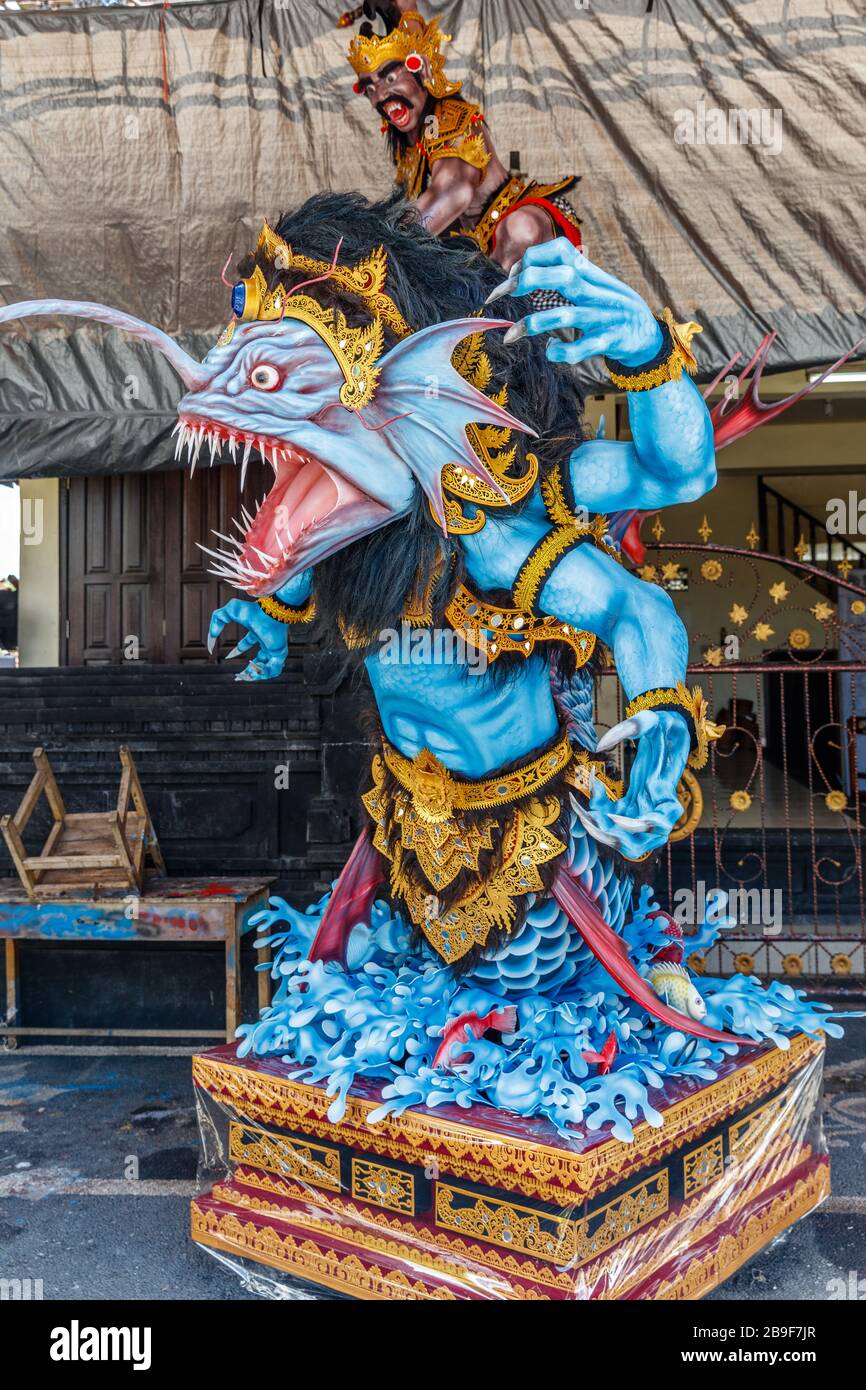 Ogoh-Ogoh, demon statue made for Ngrupuk parade conducted on the eve of ...