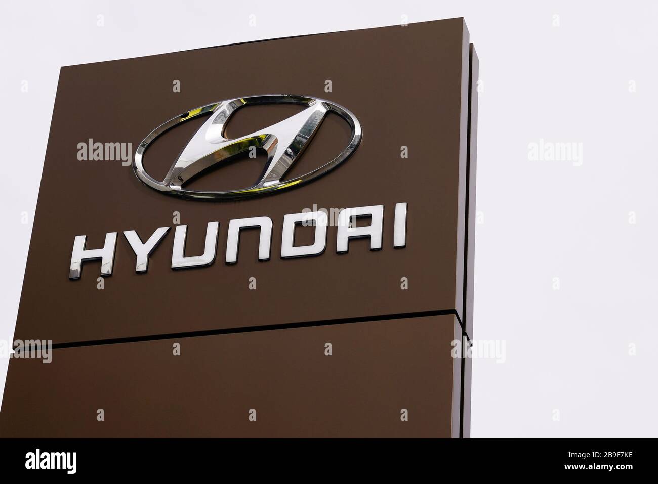 Bordeaux , Aquitaine / France - 10 15 2019 : Hyundai Dealership sign ...
