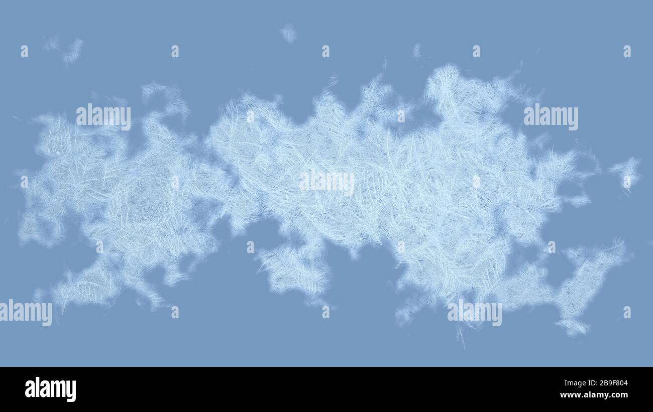 Frosted frame from Center to the Borders. Frosted patterns on the glass ...