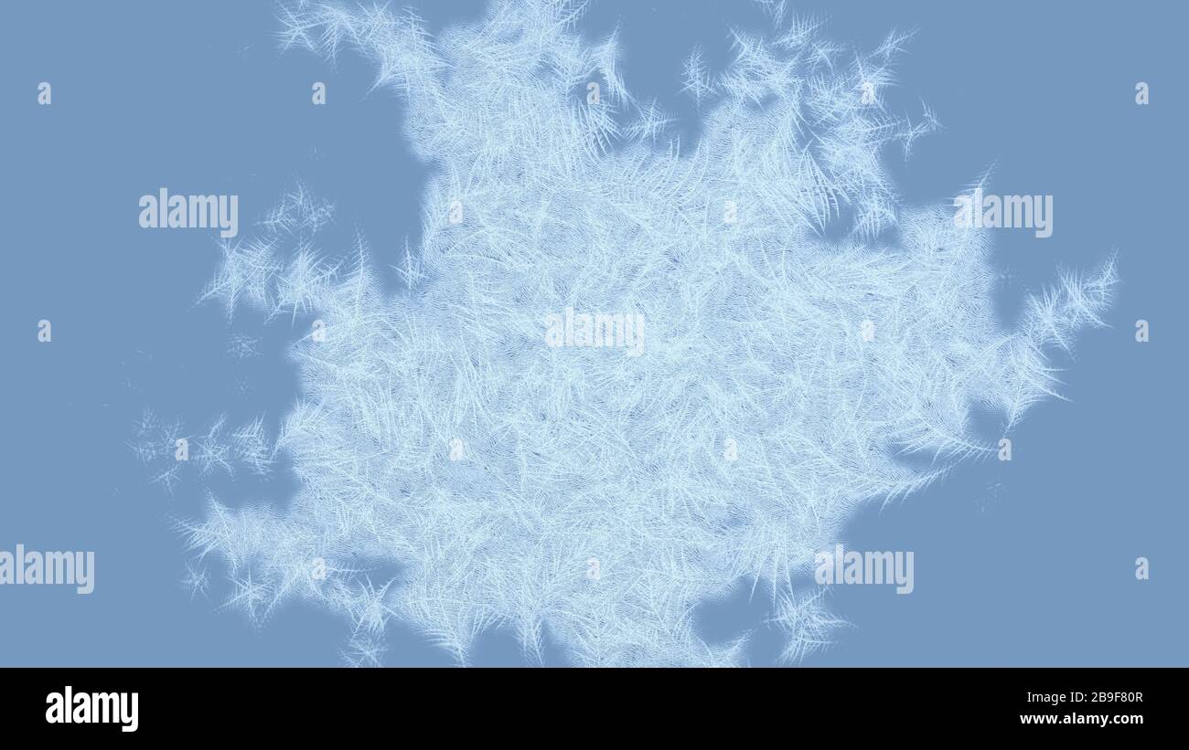 Frosted frame from Center to the Borders. Frosted patterns on the glass ...