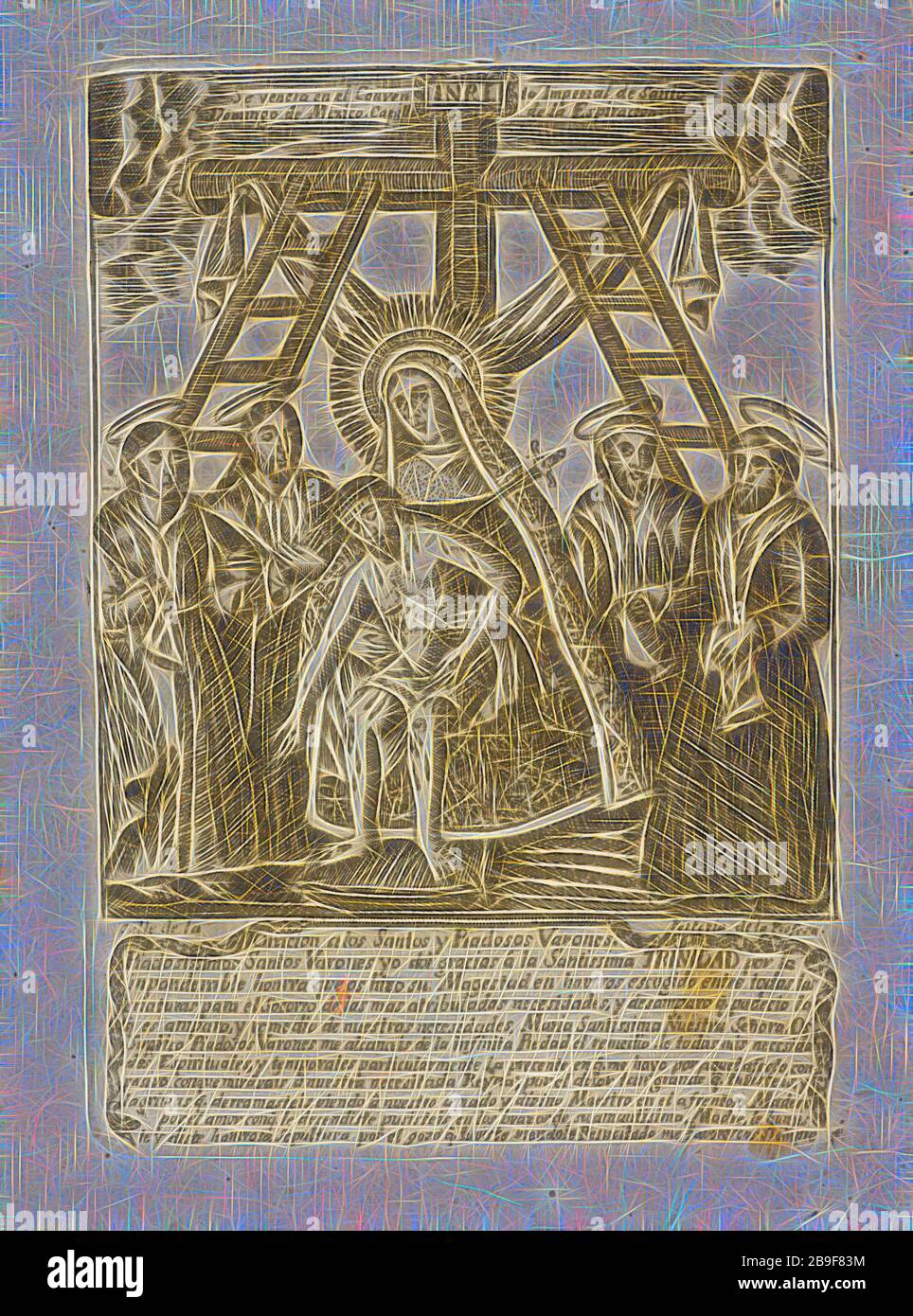Pieta, Collection of Mexican religious engravings, Oracion a los Santos ...