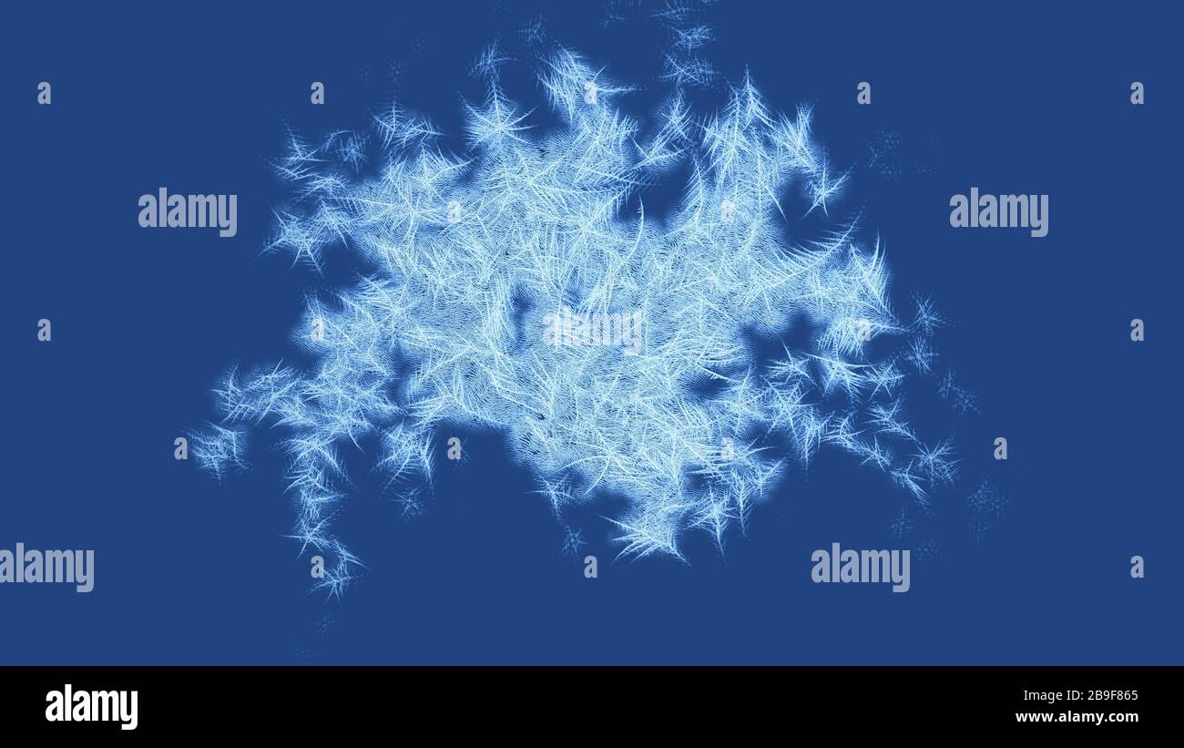 Frosted frame from Center to the Borders. Frosted patterns on the glass ...