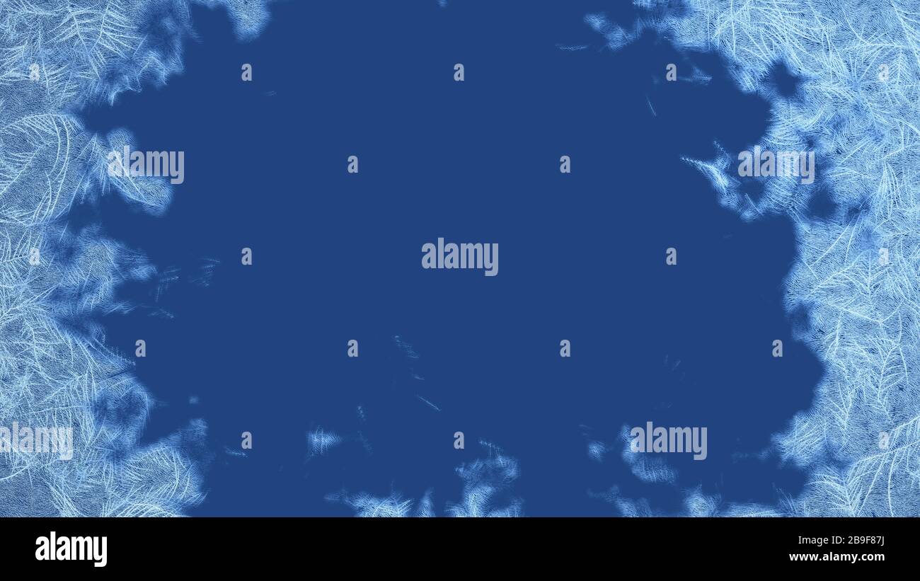 Frosted frame from Borders to the Center. Frosted patterns on the glass ...