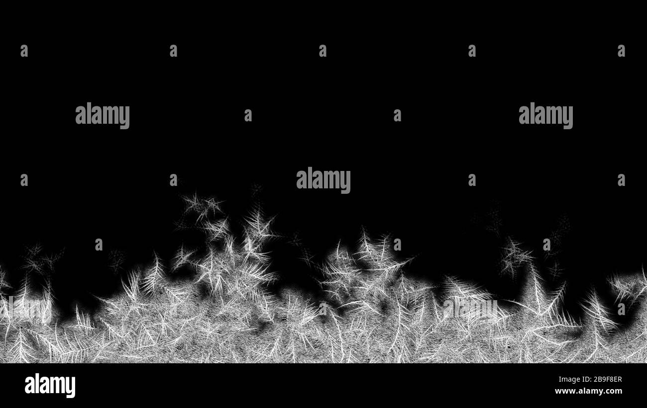 Frosted frame from Bottom to the Top. Frosted patterns on the glass. 3D ...