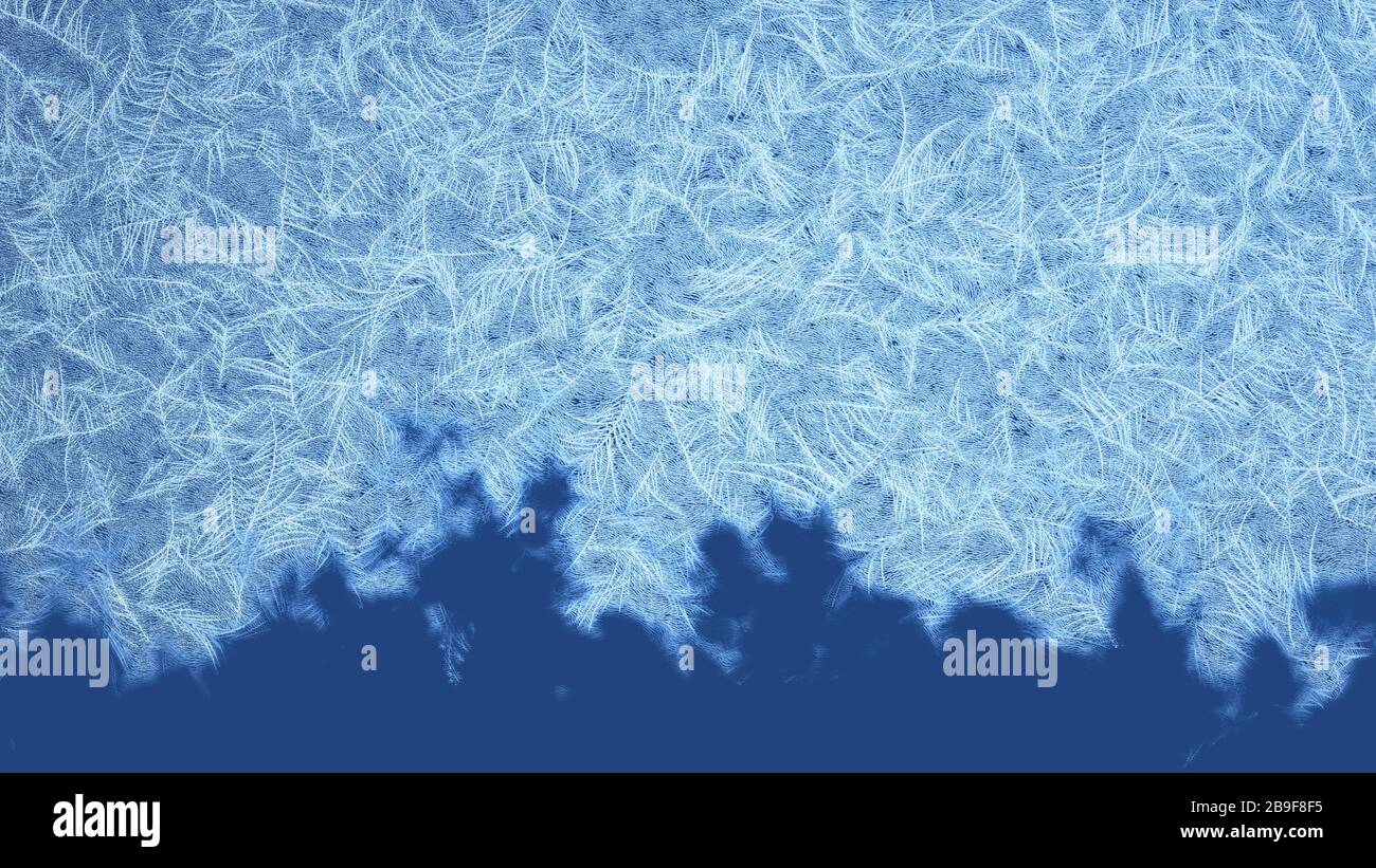 Frosted frame from Top to the Bottom. Frosted patterns on the glass. 3D ...