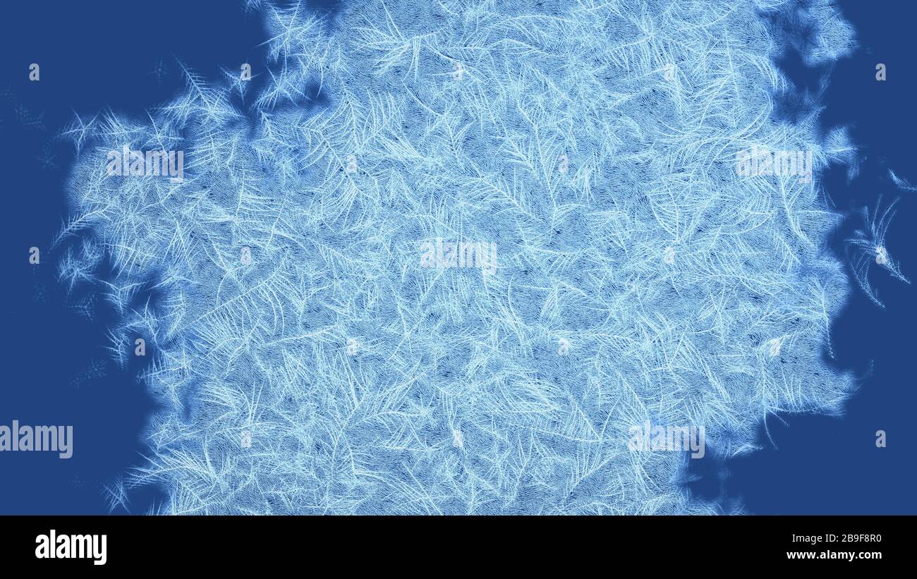 Frosted frame from Center to the Borders. Frosted patterns on the glass ...