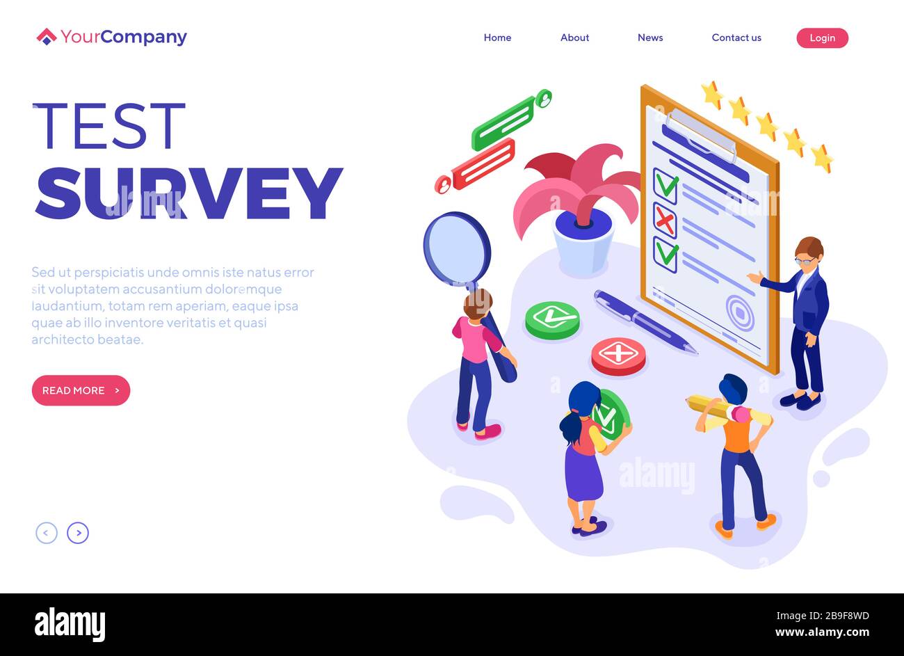 Survey Questionnaire or Test Form Stock Vector Image & Art - Alamy