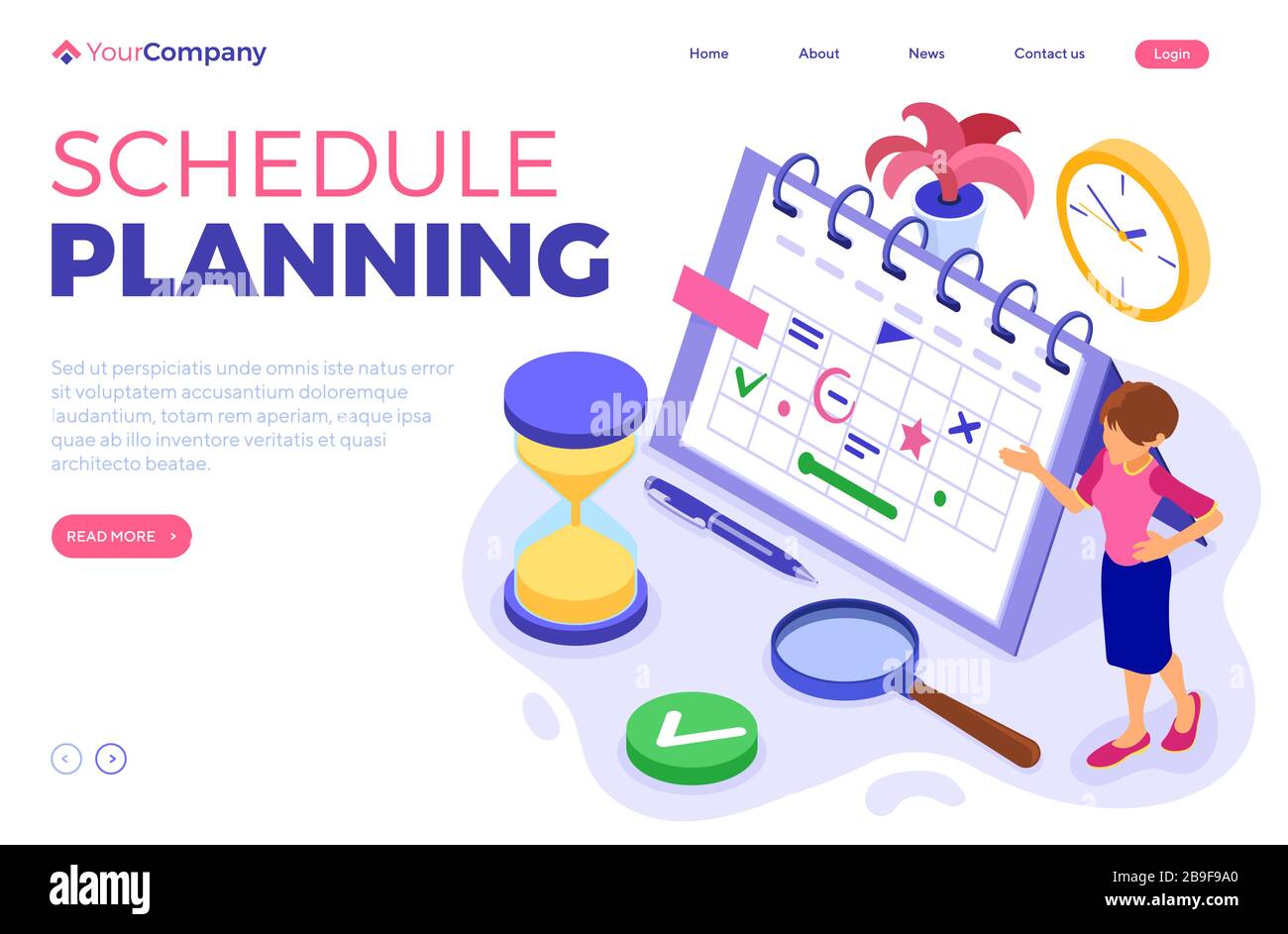 Planning schedule time management Stock Vector Image & Art - Alamy