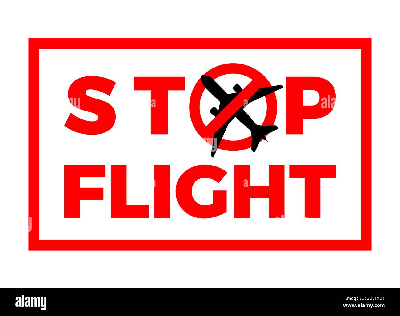 Airplane flight ban sign Cut Out Stock Images & Pictures - Alamy
