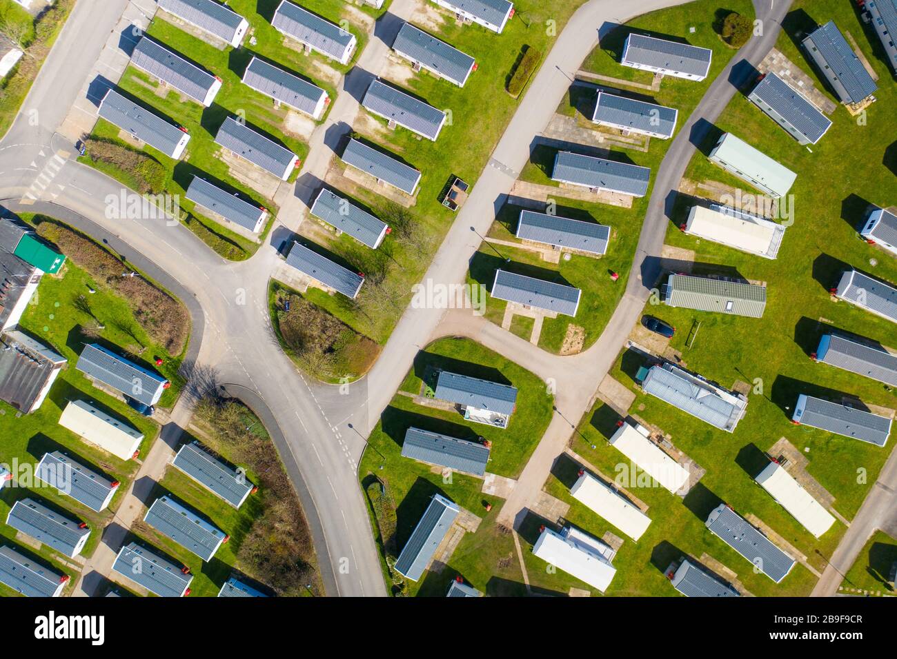 Aerial photo of a large caravan park known as Primrose Valley located ...