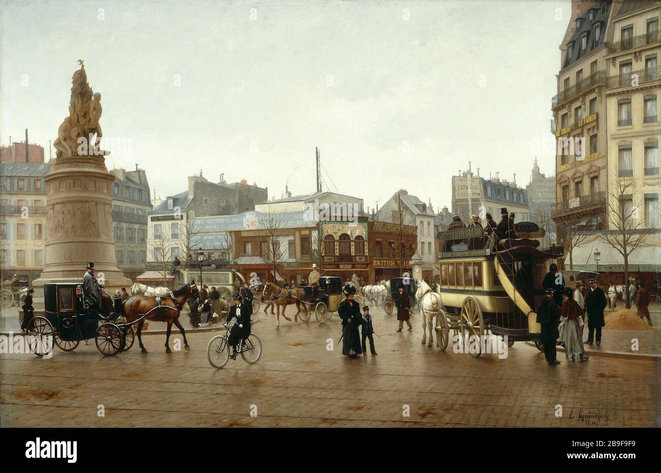 Place Clichy in 1896 Edmond Grandjean (1844-1909). "La place Clichy en ...