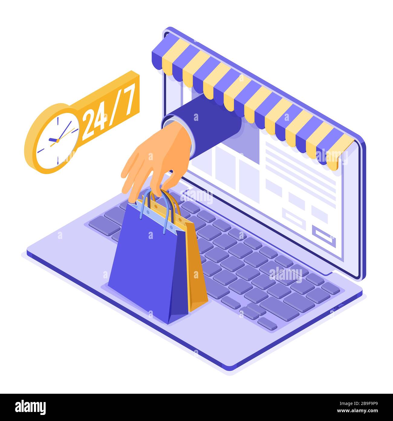 Safe online shopping Stock Vector Images - Alamy