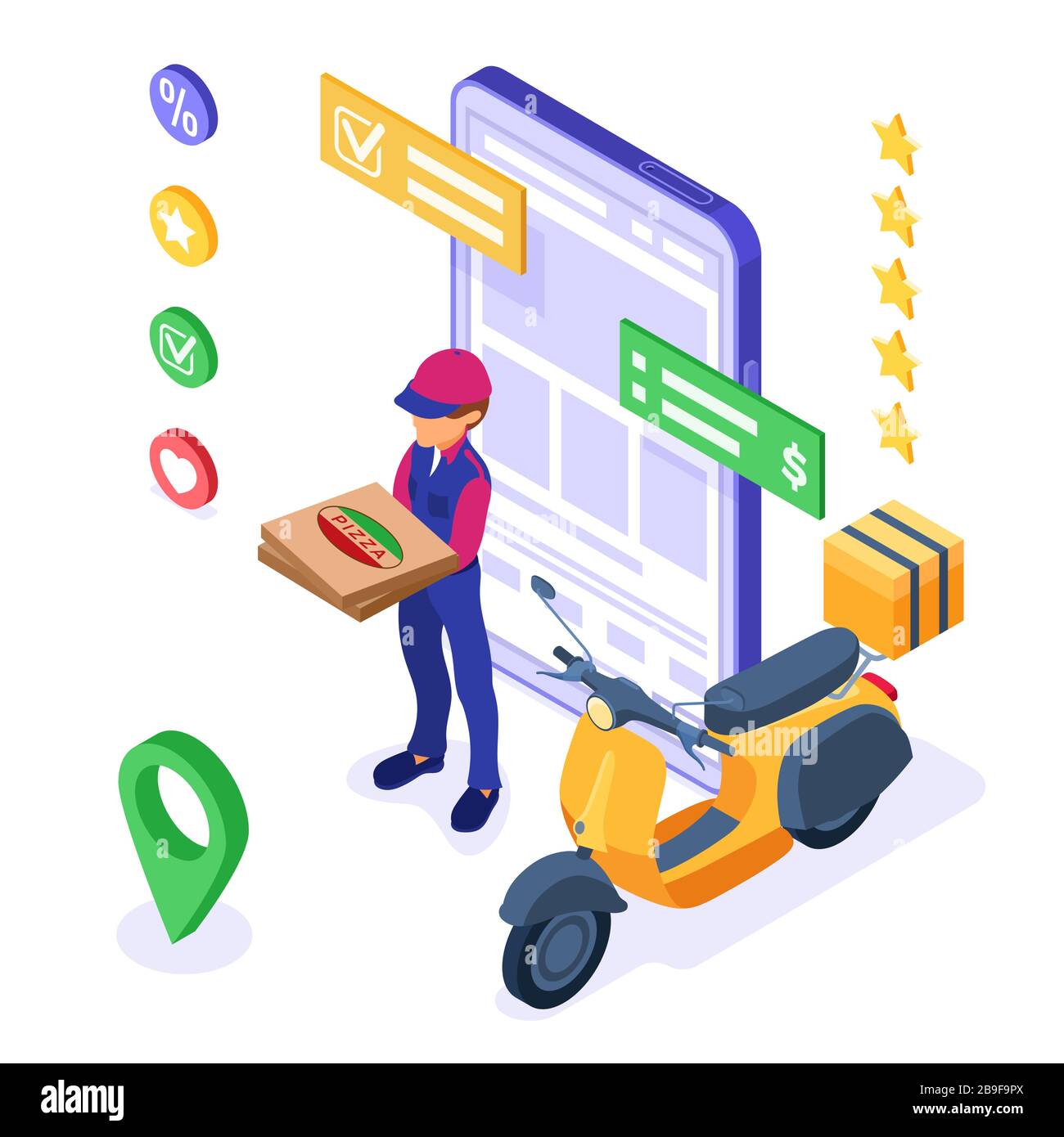 Order tracking app smartphone Cut Out Stock Images & Pictures - Alamy