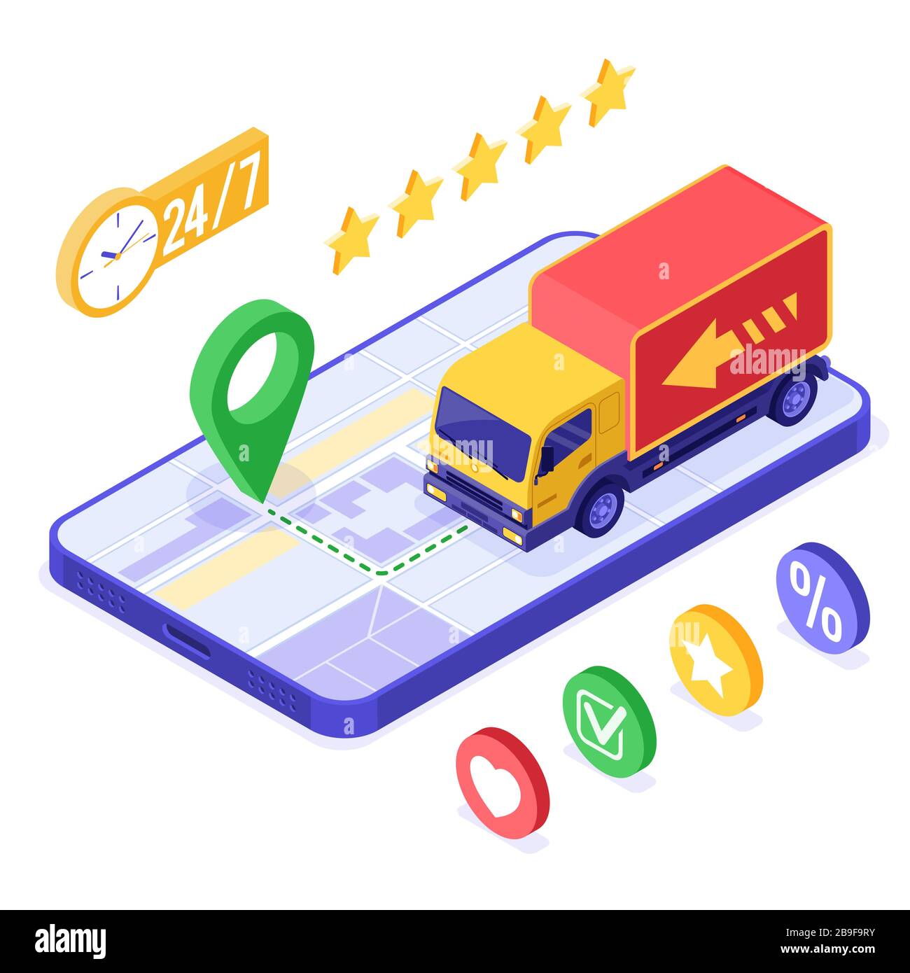 Online order tracking icon Cut Out Stock Images & Pictures - Alamy