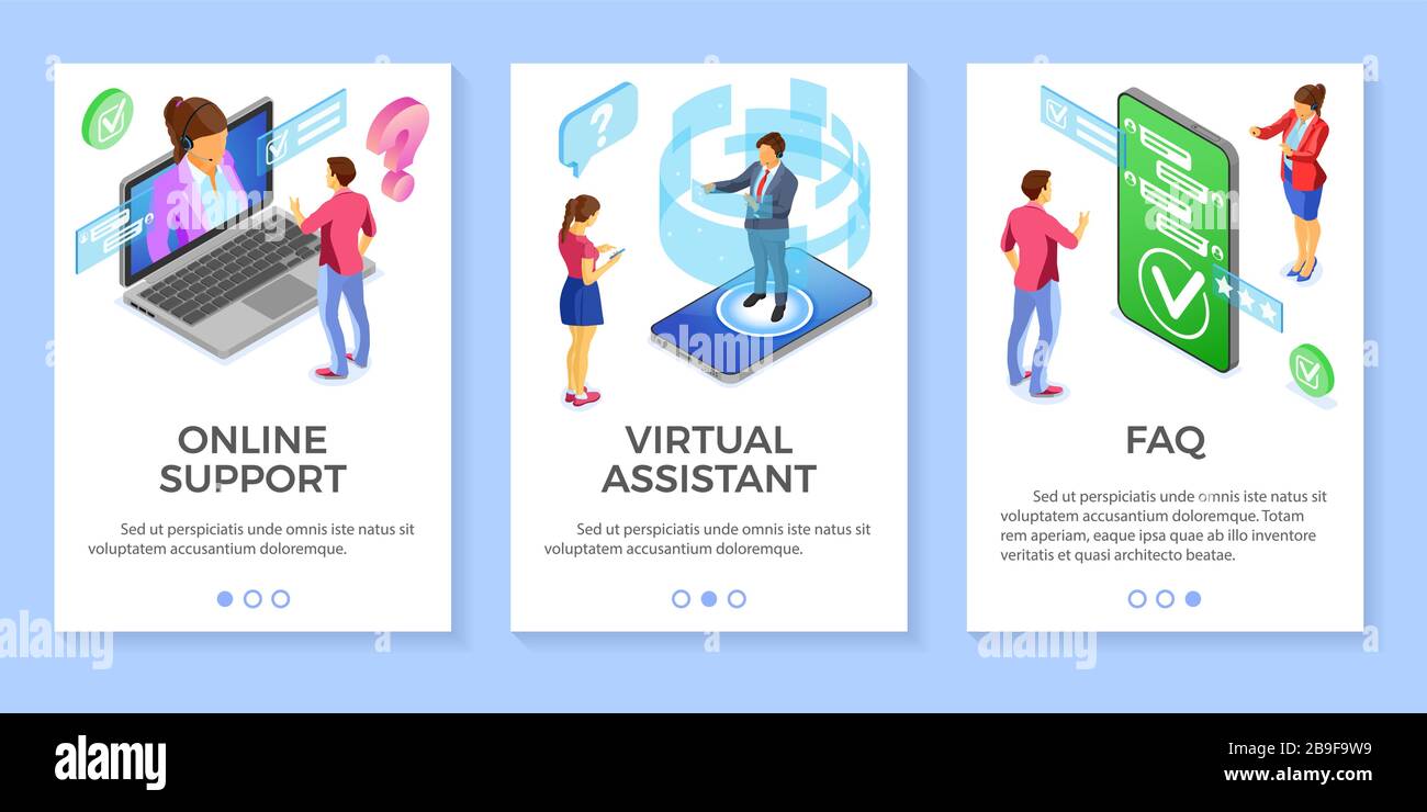 Online consultant isometric icon hi-res stock photography and images ...