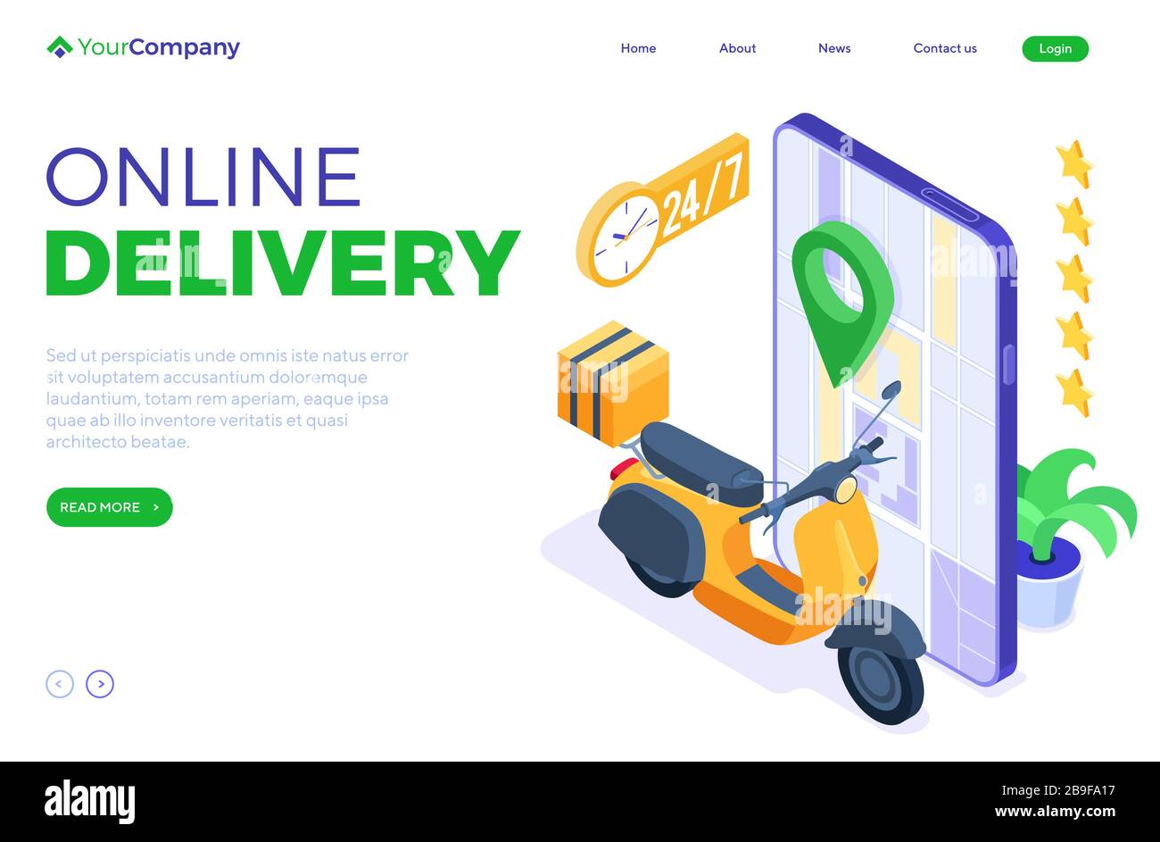 Fast food mobile order Stock Vector Images - Alamy