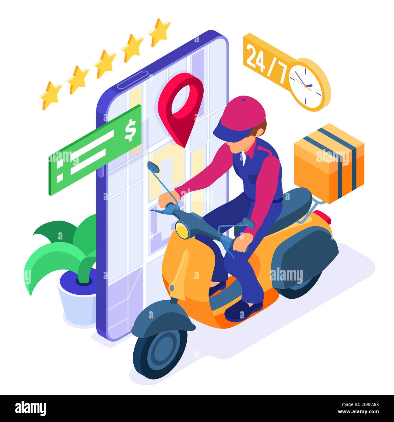Delivery tracking banner online Cut Out Stock Images & Pictures - Alamy