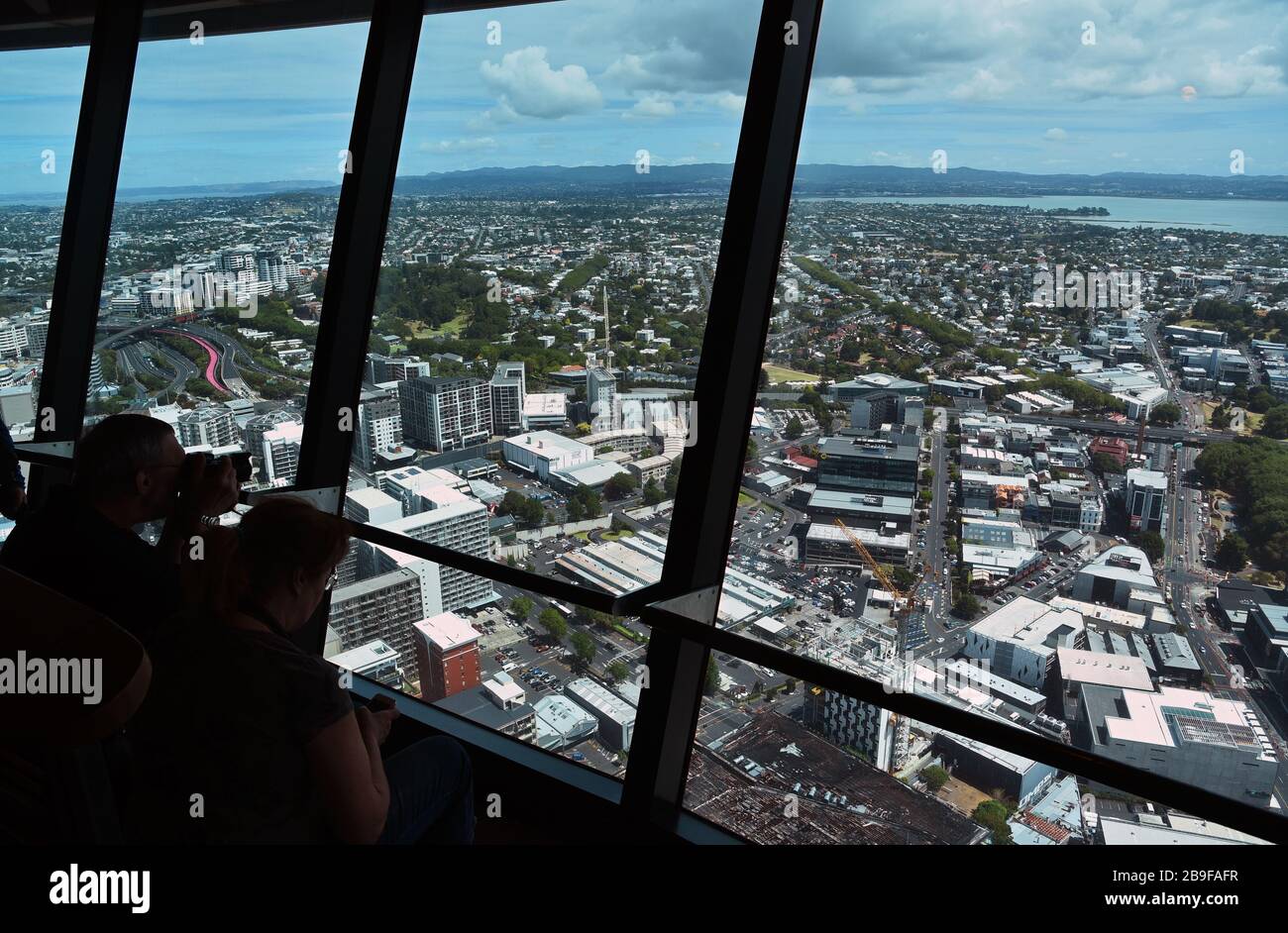 aerial view of auckland from sky tower,new zealand Stock Photo - Alamy