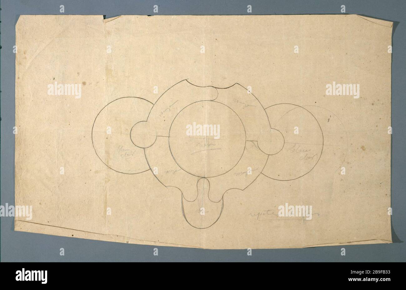 STAINED GLASS DESIGN: CHEVREUSE - PARTS OF BORDER Prosper Lafaye (1806 ...