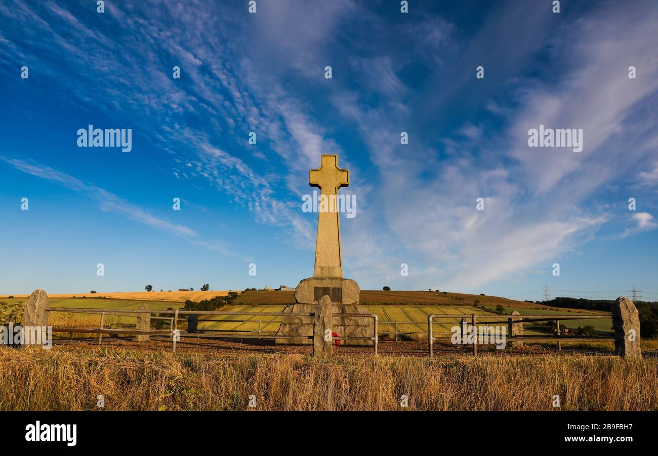 The Flodden Memorial commemorating the 1513 battle which saw the ...