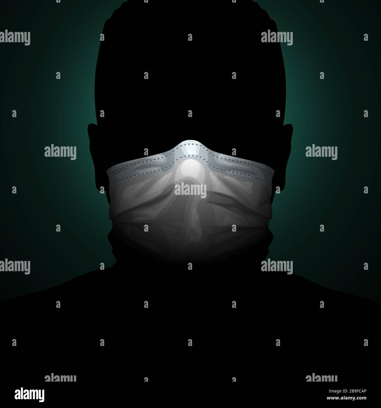 Young male protective mask Stock Vector Images - Alamy