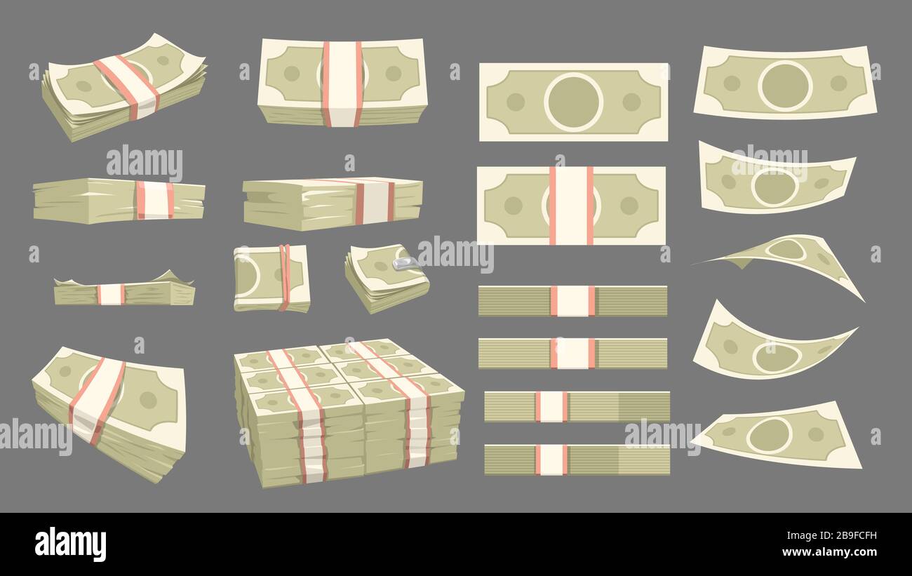 cartoon different shape money set Stock Vector Image & Art - Alamy