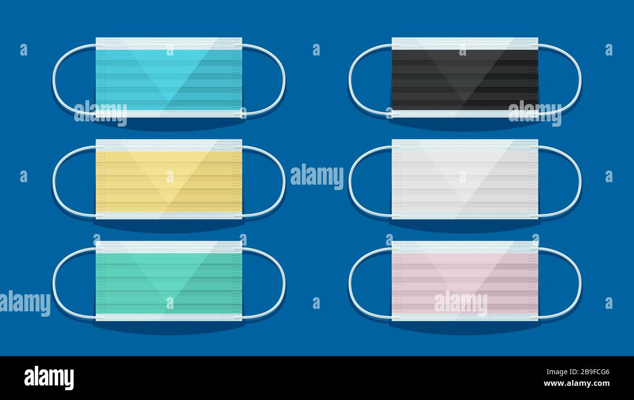 Set of surgical masks Stock Vector Images - Alamy